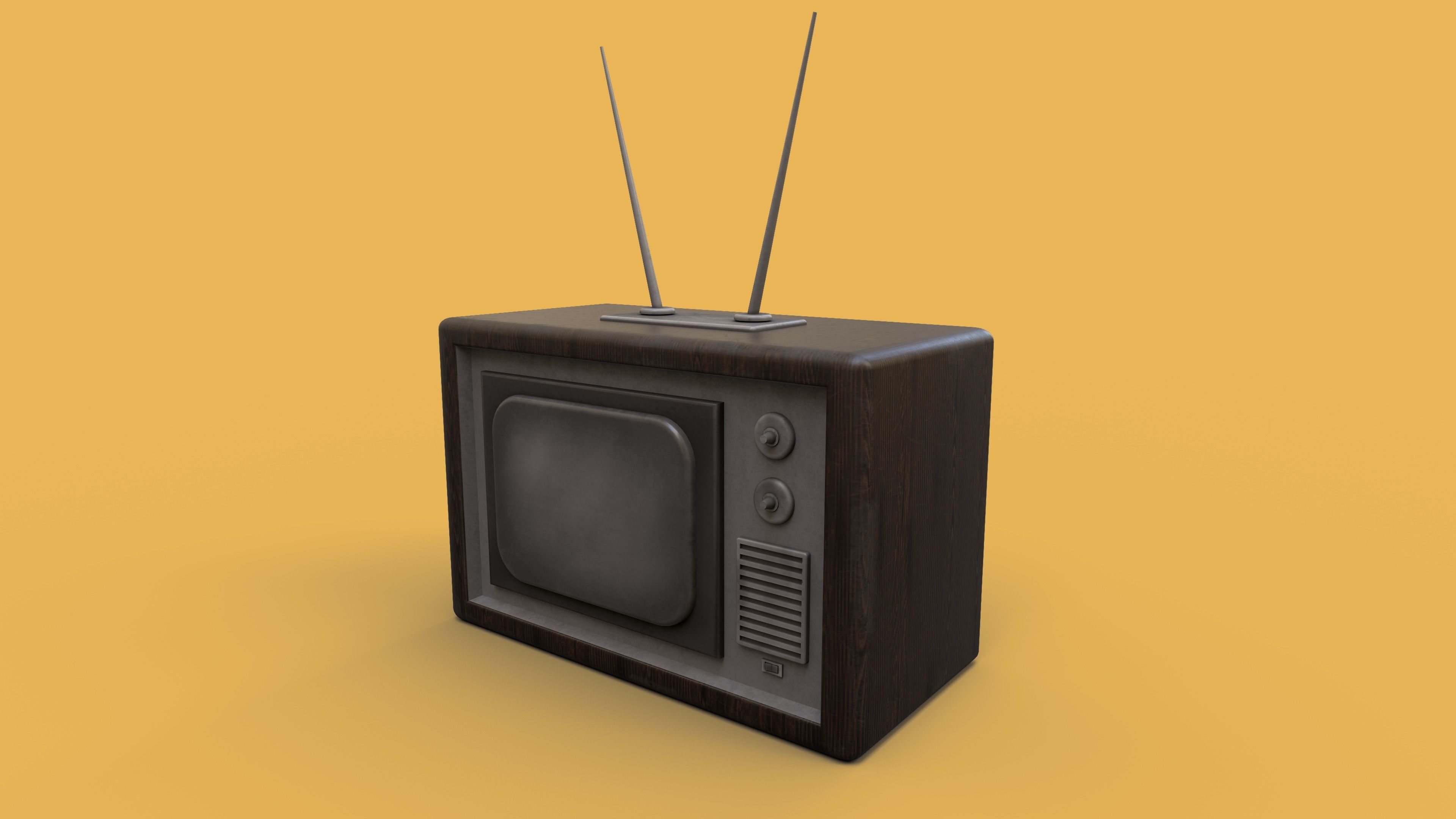 3D model Television Low-poly 3D model old tv VR / AR / low-poly | CGTrader