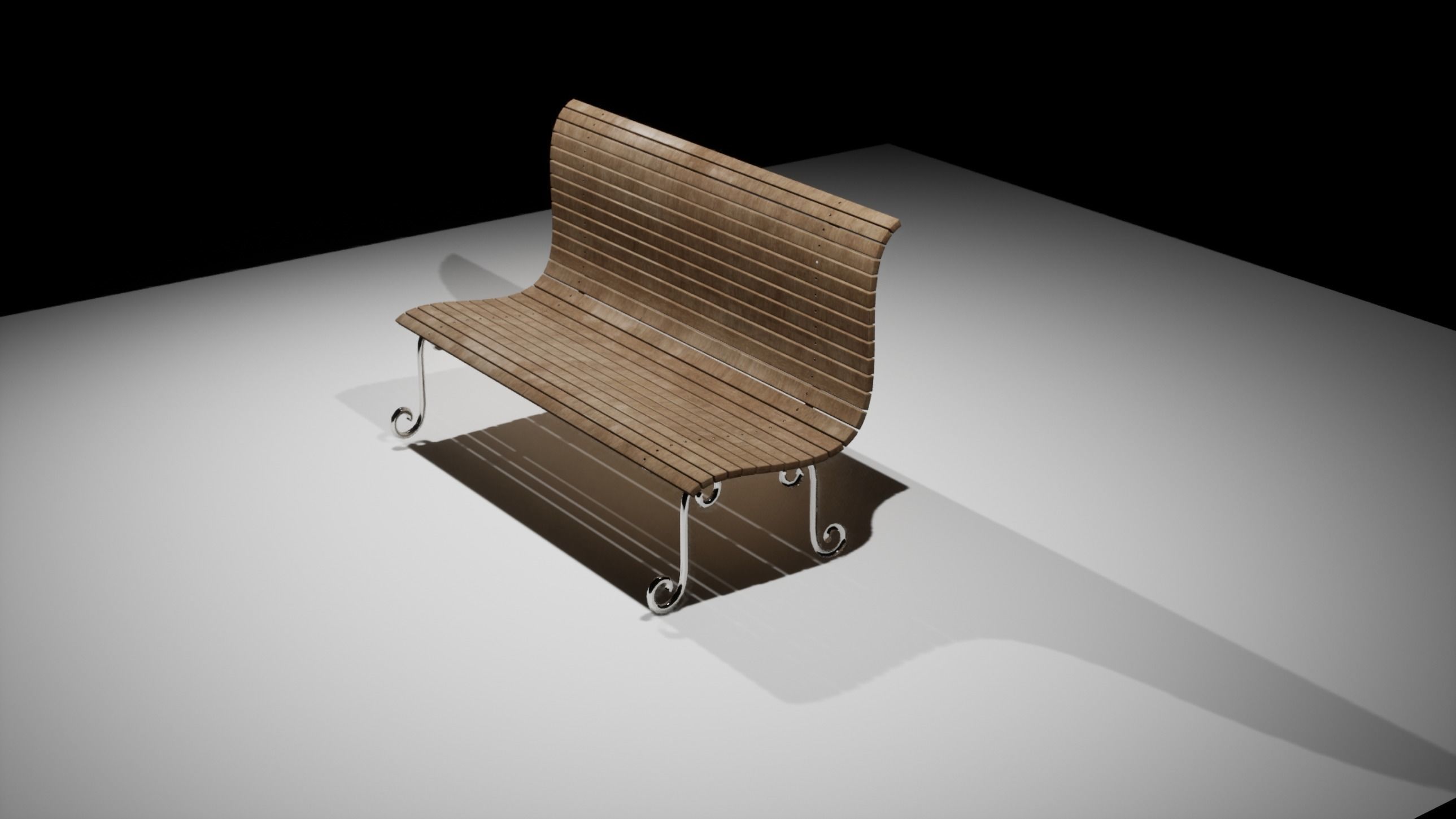 Exterior Wooden Bench 3D model 3D model | CGTrader