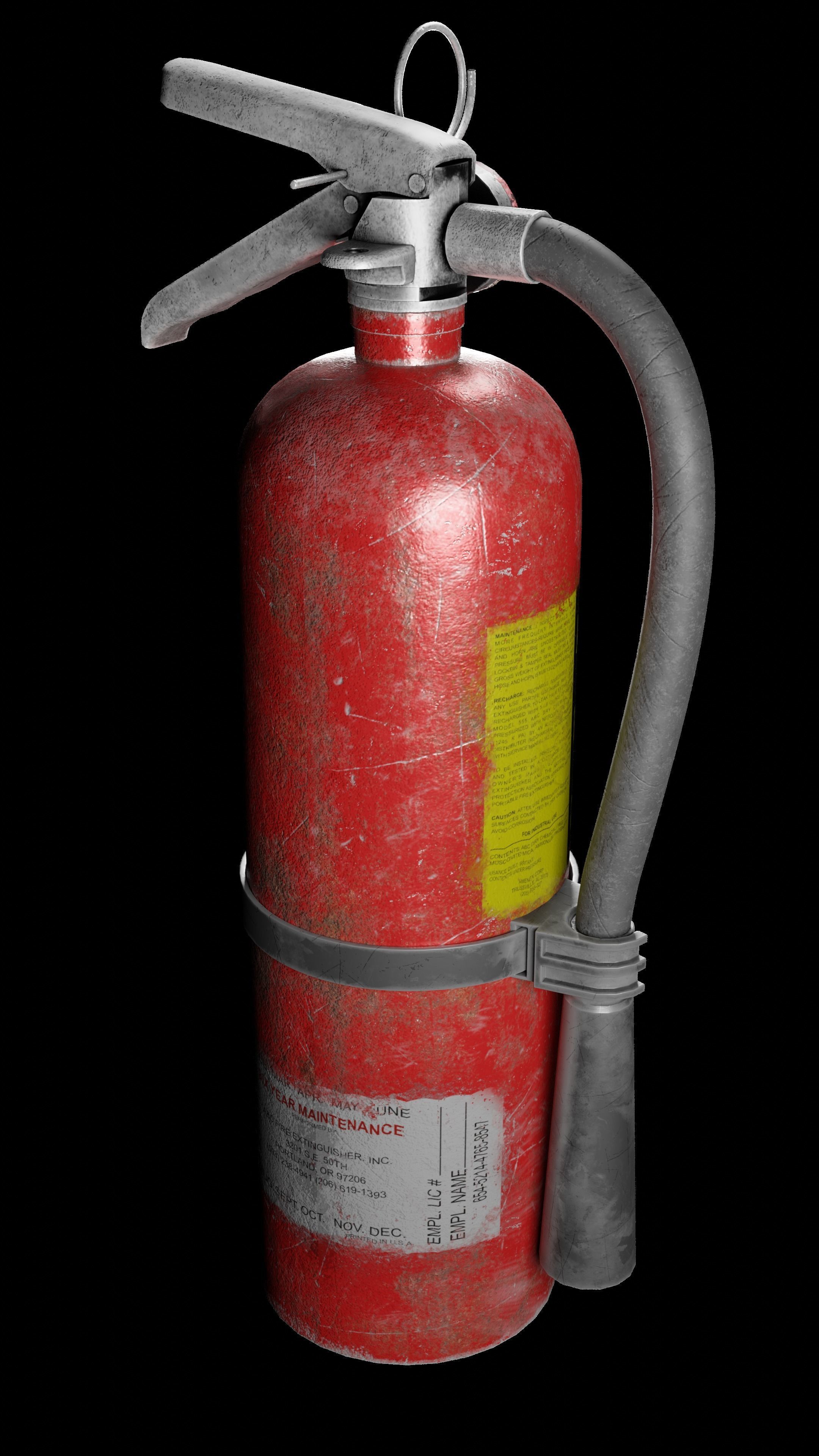3D model FireExtinguisher LowPoly GameReady fire extinguisher VR / AR ...