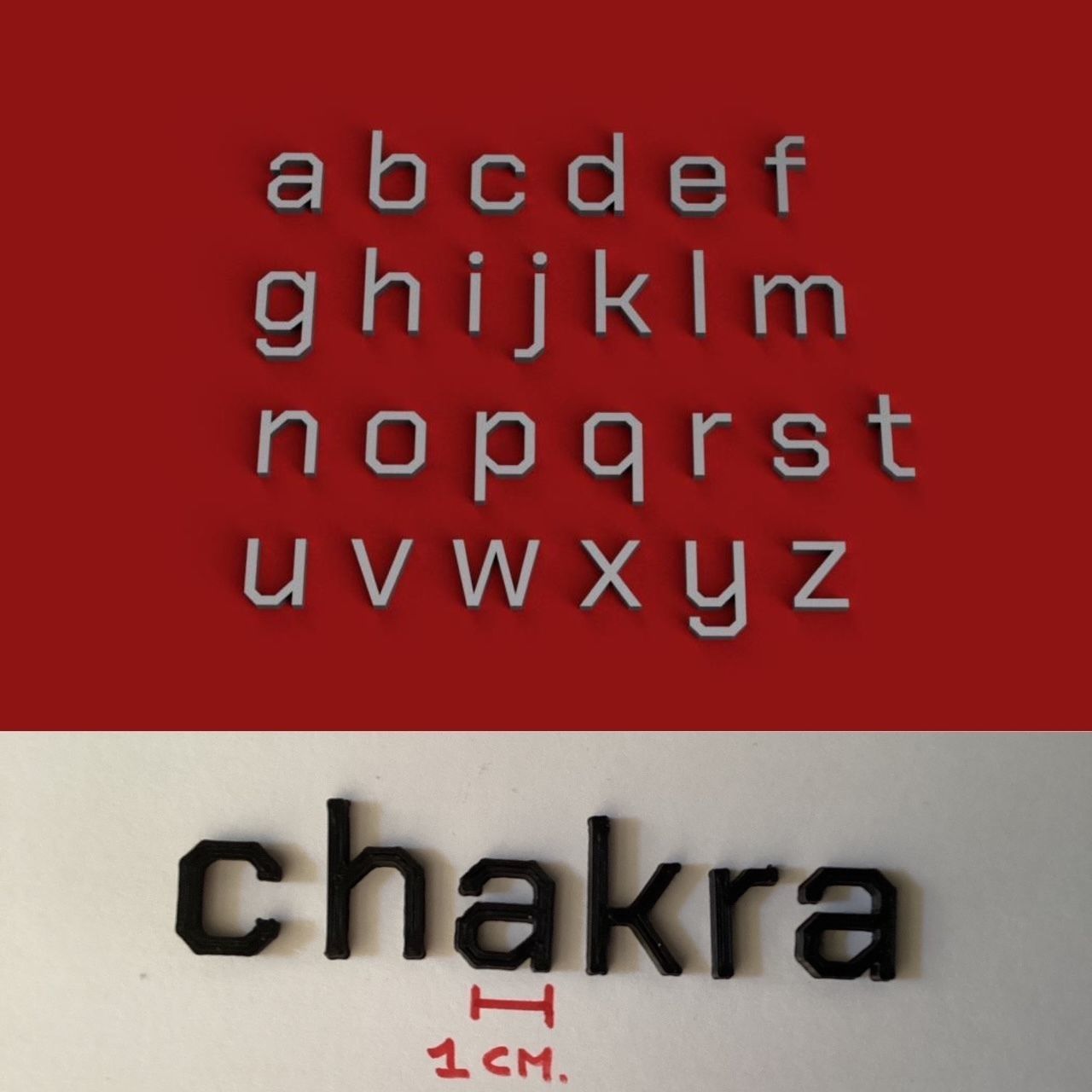 CHAKRA uppercase and lowercase 3D Letters STL FILE 3D model 3D ...