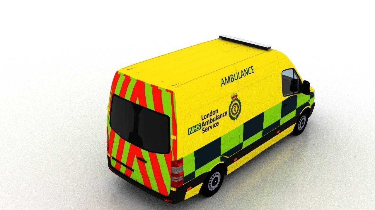 Mercedes Benz Sprinter L2H2 2015 England Ambulance UK 3D model | CGTrader