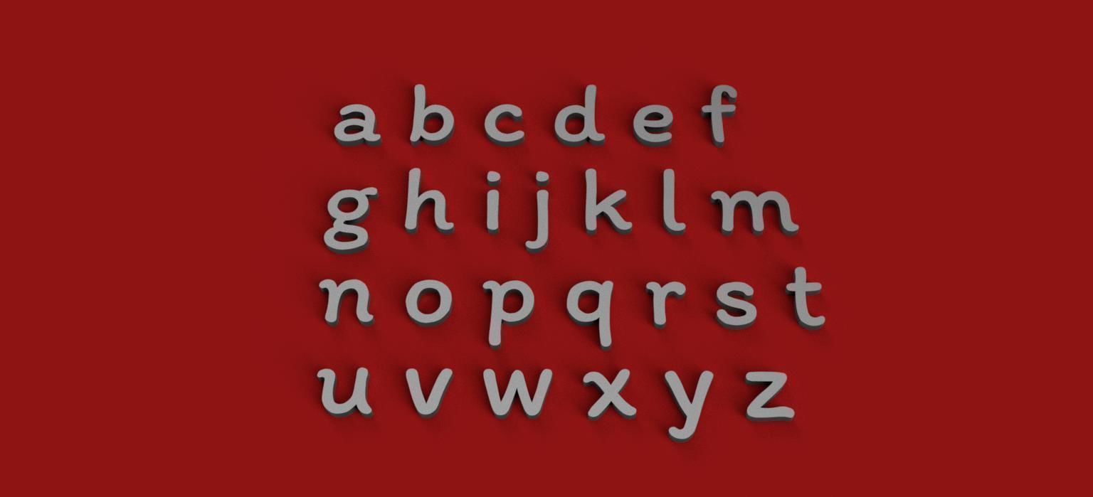 ITIM uppercase and lowercase 3D Letters STL FILE 3D model 3D printable ...