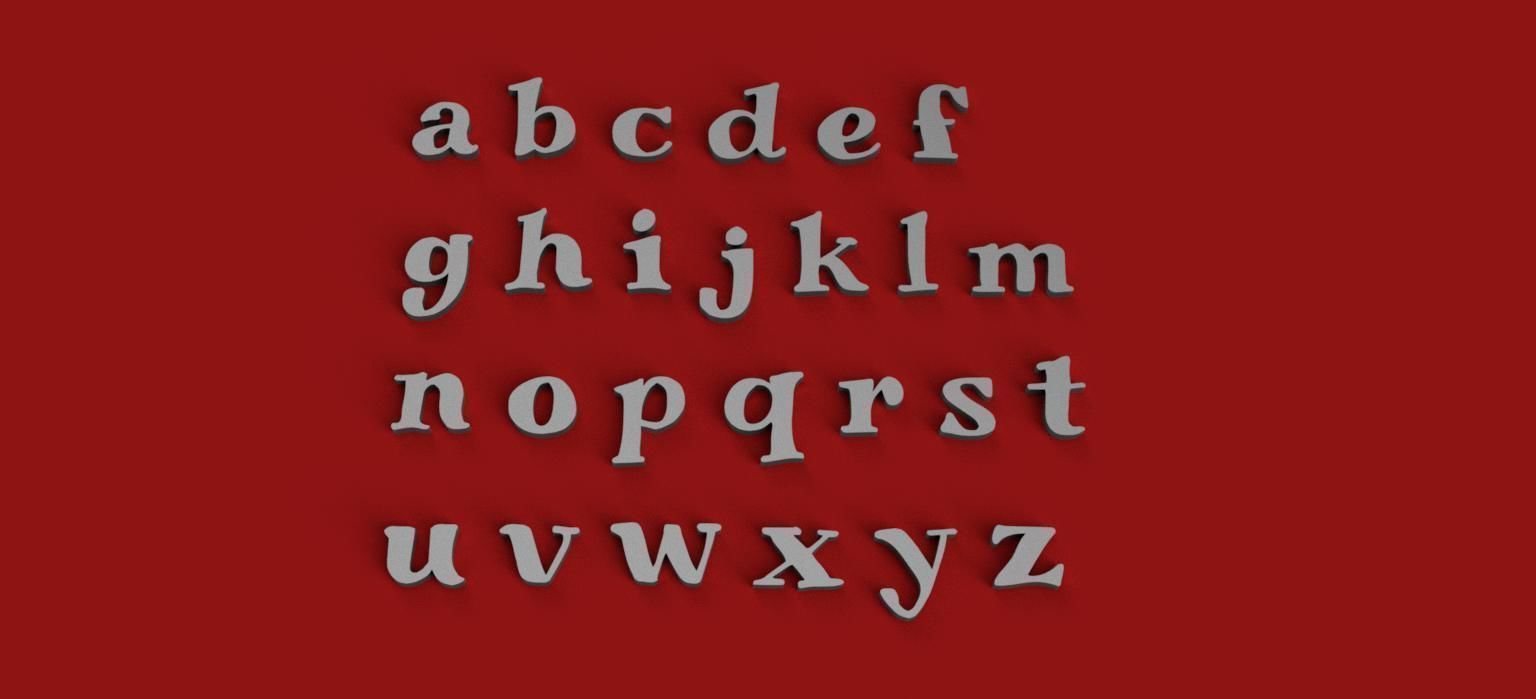 MILTONIAN uppercase and lowercase 3D Letters STL FILE 3D model 3D ...