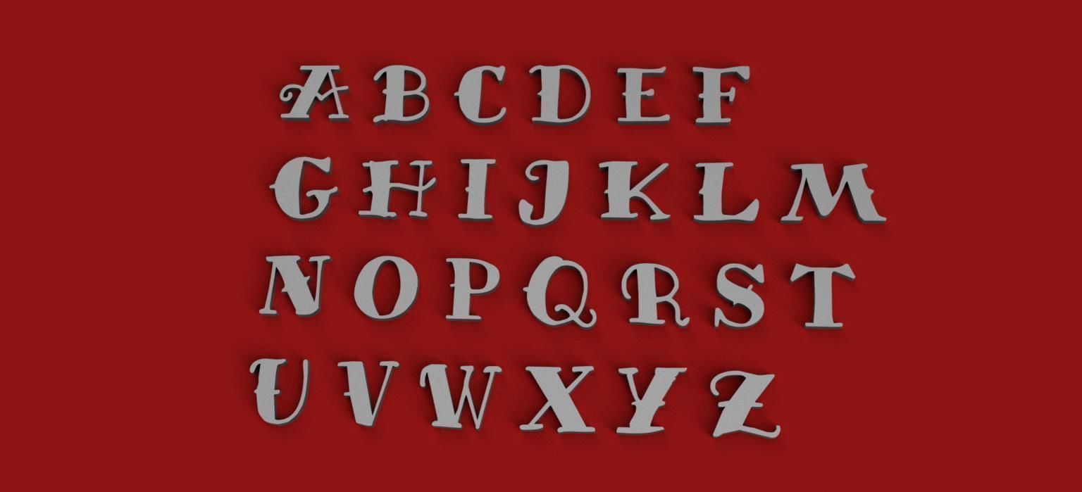 MILTONIAN uppercase and lowercase 3D Letters STL FILE 3D model 3D ...