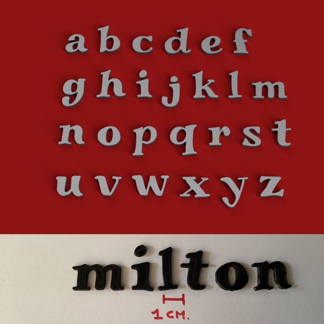 MILTONIAN uppercase and lowercase 3D Letters STL FILE 3D model 3D ...