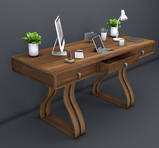office table 3D model | CGTrader