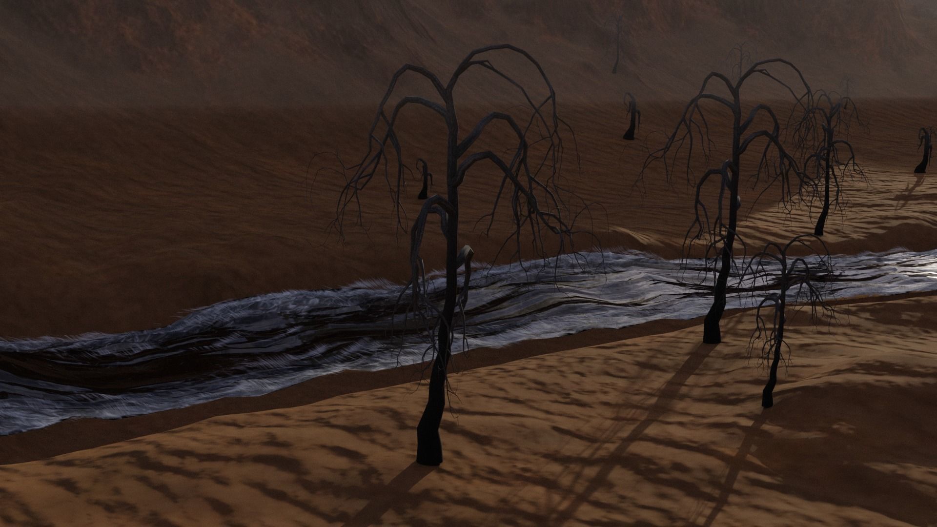 Realistic desert mountain 3D Scene 3D model | CGTrader