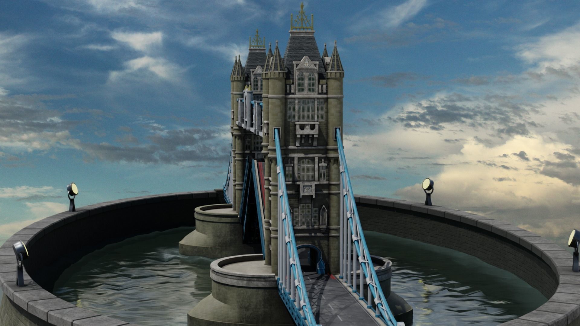 Blender 3 to UE5 A London Bridge 3D Model Environment 3D model animated ...