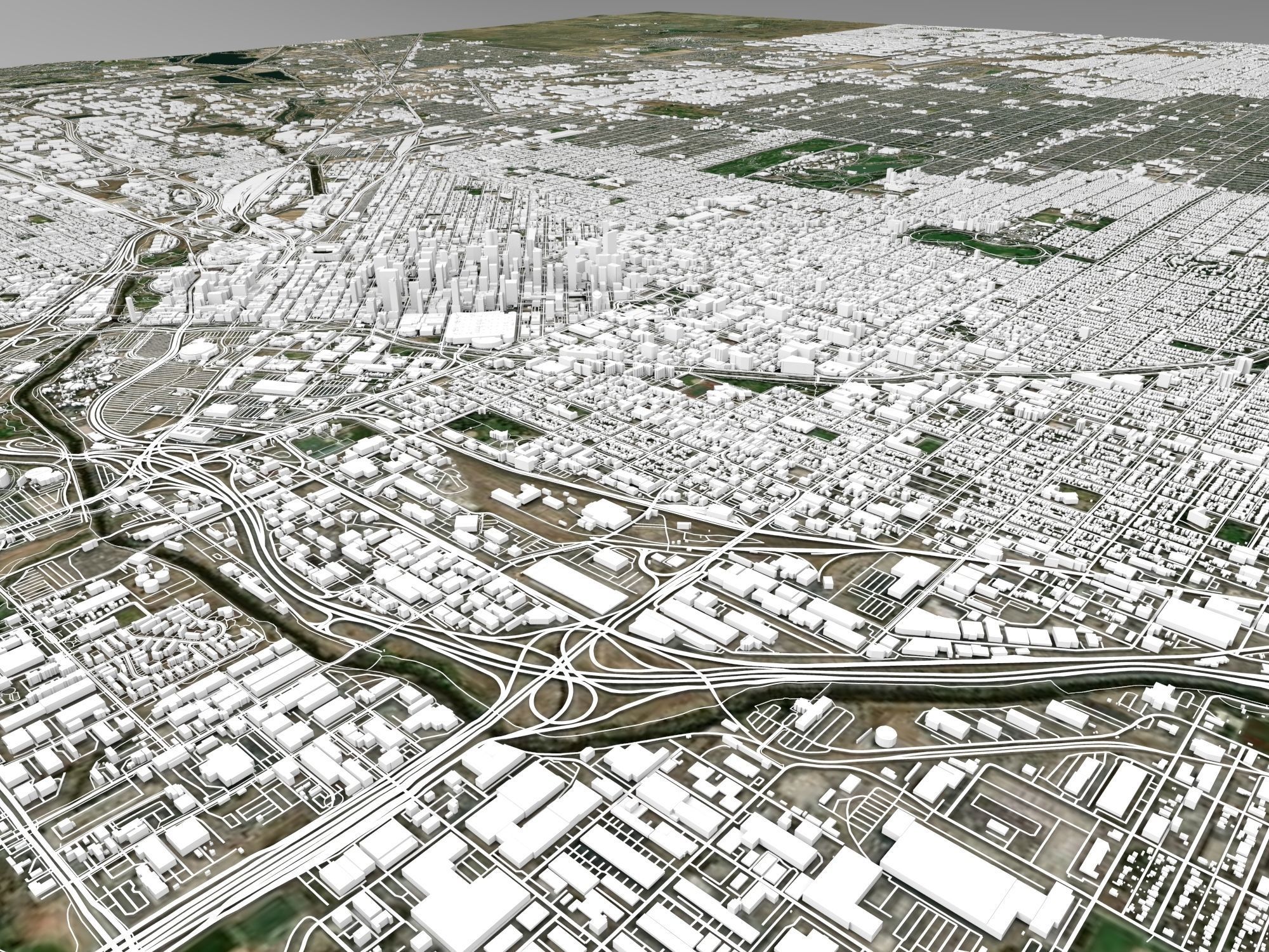 Cityscape Denver USA 3D model | CGTrader