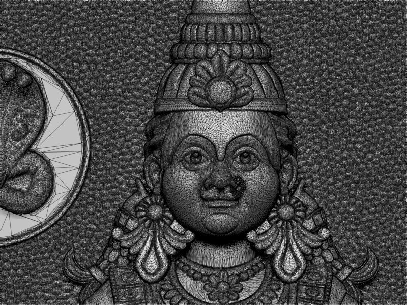 Vitthal Rukmini design with frame 3D model 3D printable | CGTrader