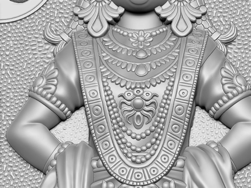 Vitthal Rukmini design with frame 3D model 3D printable | CGTrader