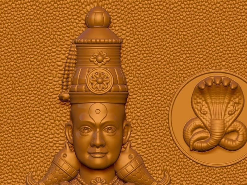 Vitthal Rukmini design with frame 3D model 3D printable | CGTrader