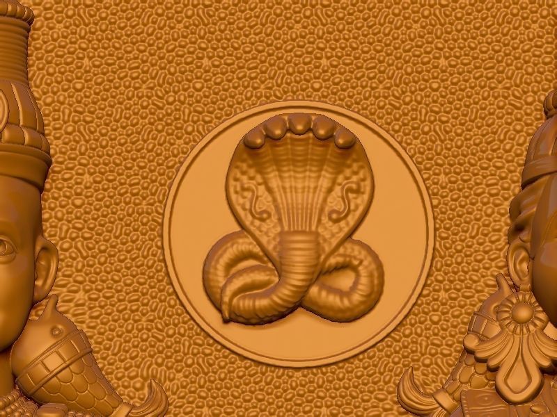 Vitthal Rukmini design with frame 3D model 3D printable | CGTrader