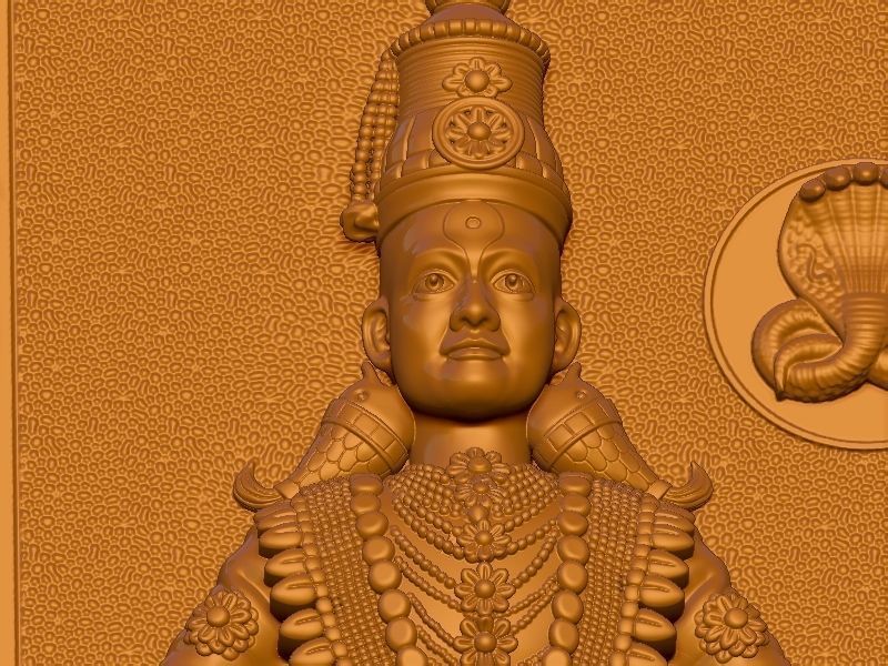 Vitthal Rukmini design with frame 3D model 3D printable | CGTrader