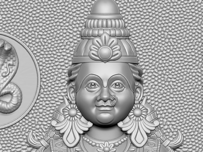 Vitthal Rukmini design with frame 3D model 3D printable | CGTrader