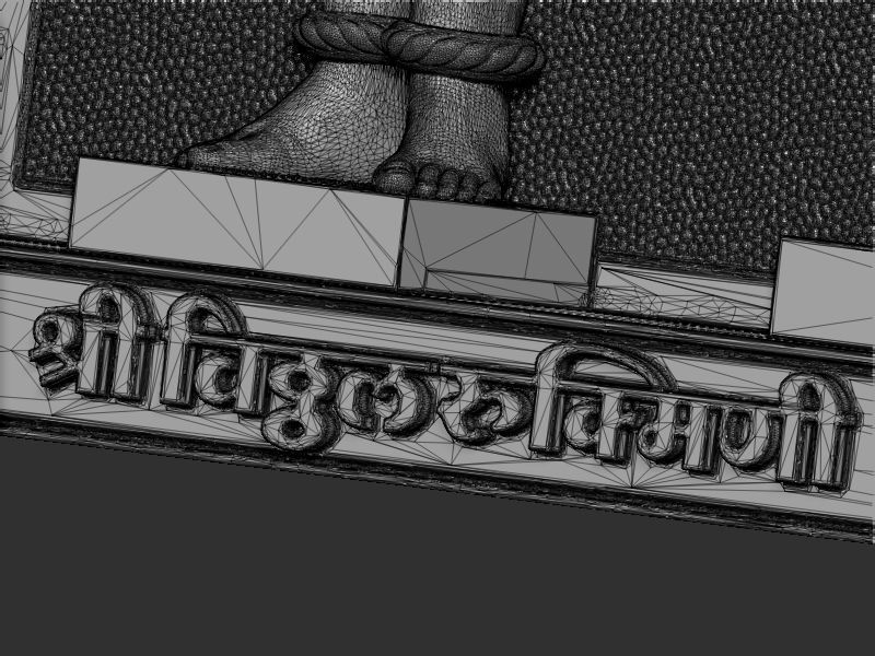 Vitthal Rukmini design with frame 3D model 3D printable | CGTrader