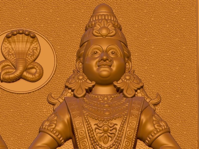 Vitthal Rukmini design with frame 3D model 3D printable | CGTrader