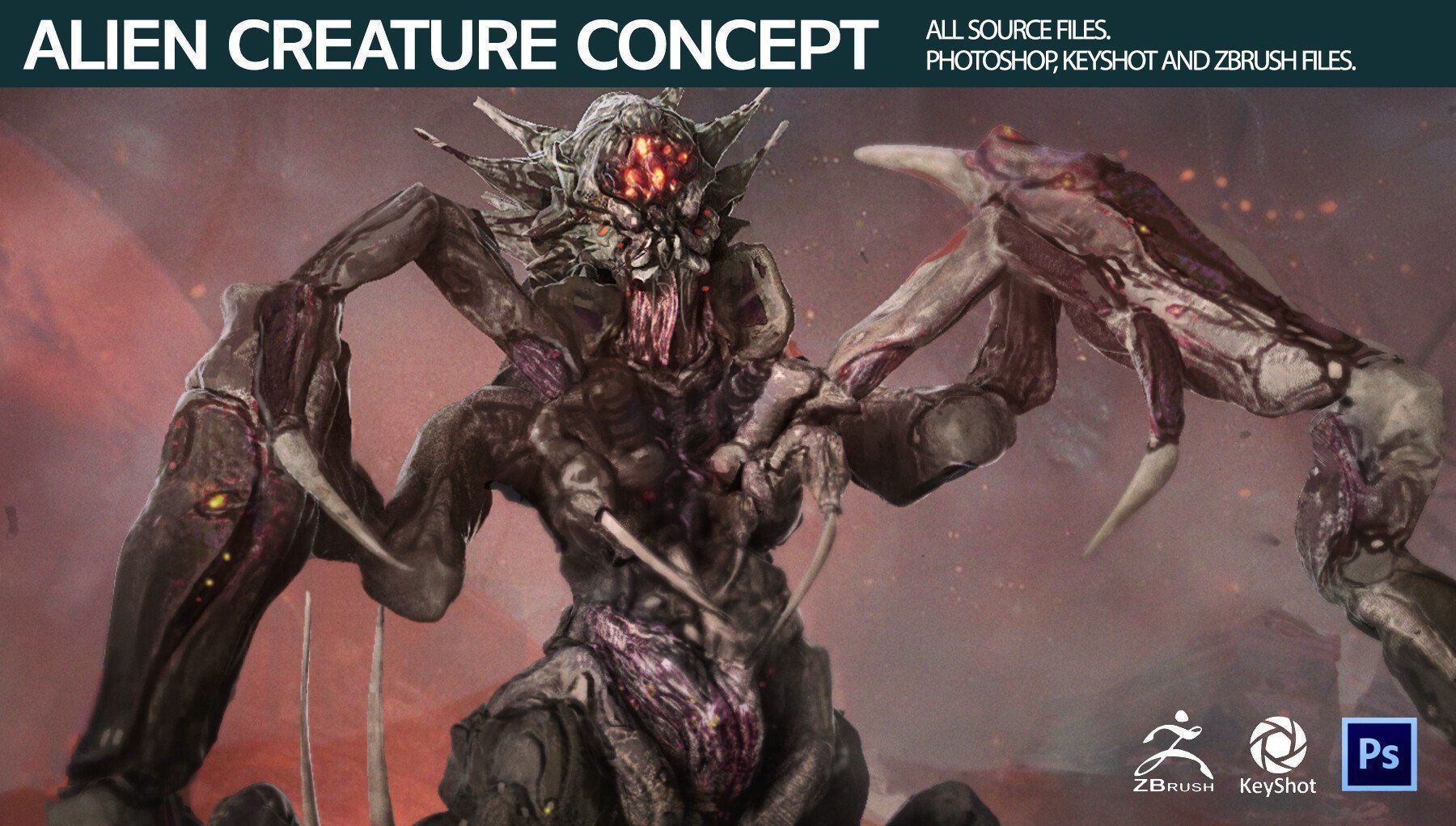 Alien Creature Concept 3D model | CGTrader