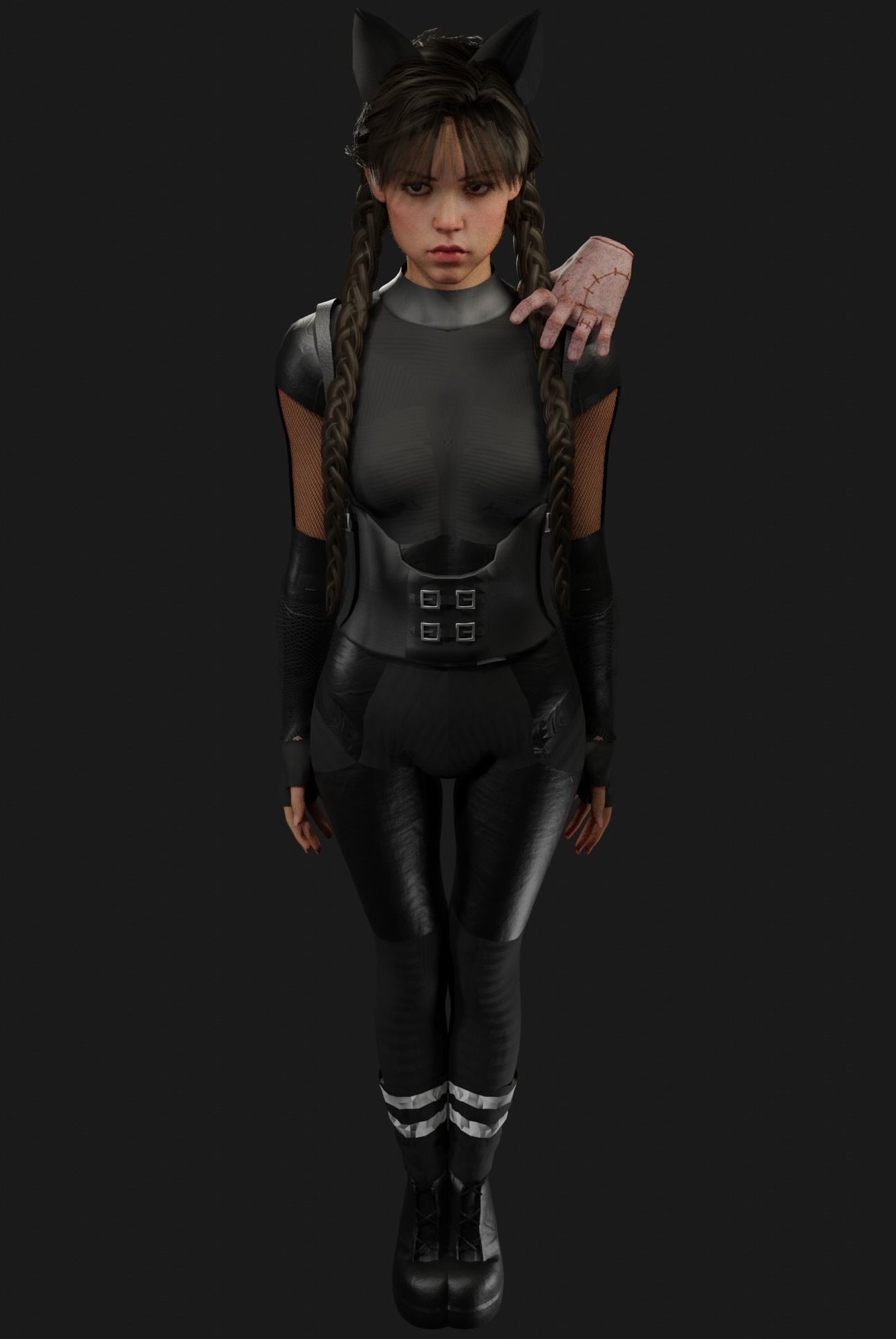 Wednesday Addams 3D model rigged | CGTrader