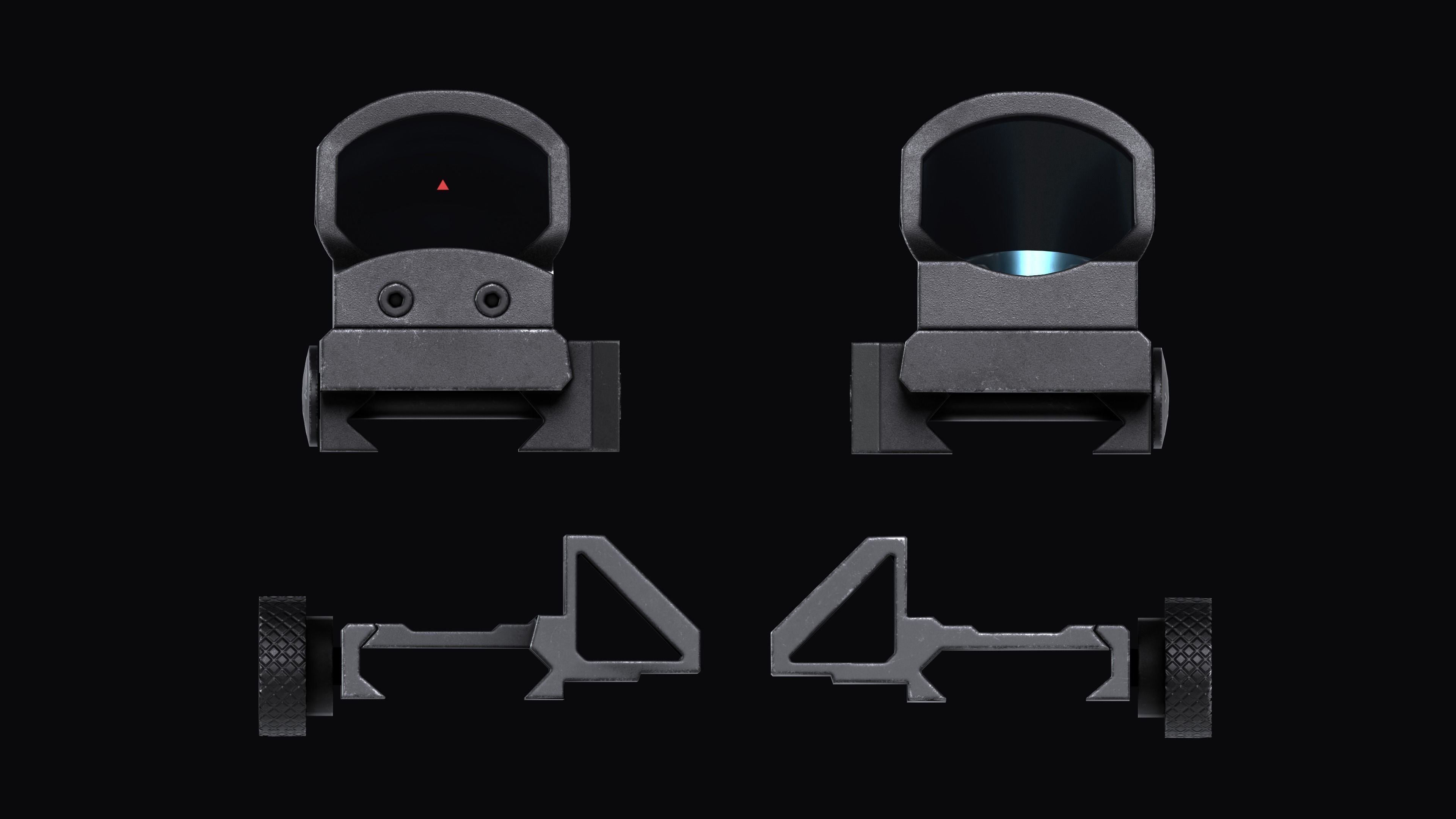 3D model Leupold DeltaPoint Red dot sight 45 Degree Angled VR / AR ...