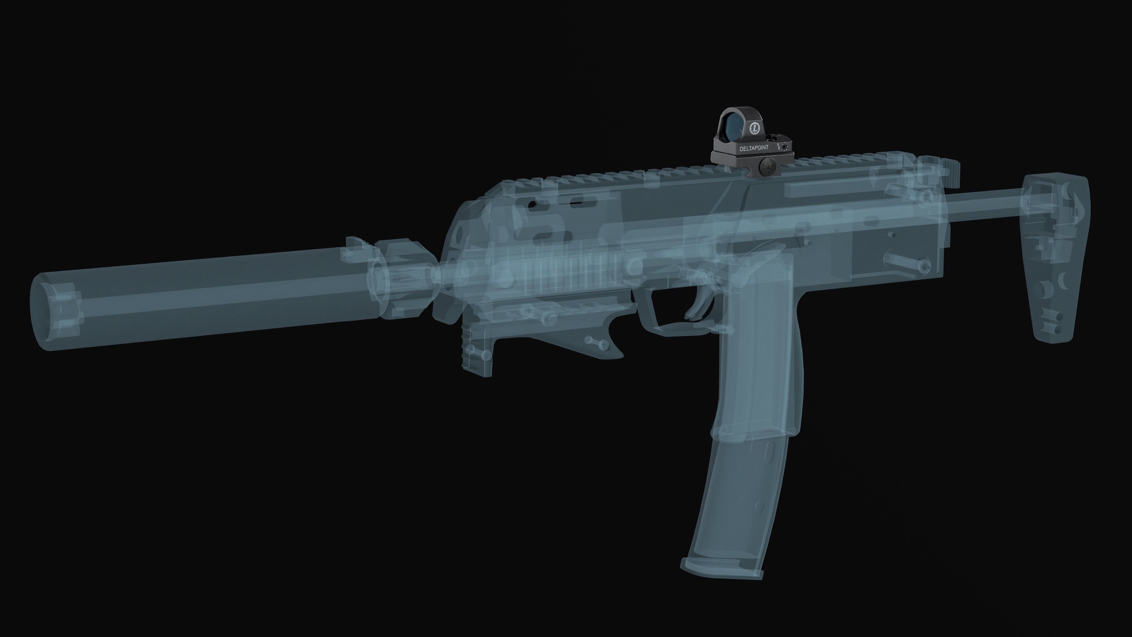 3D model Leupold DeltaPoint Red dot sight 45 Degree Angled VR / AR ...