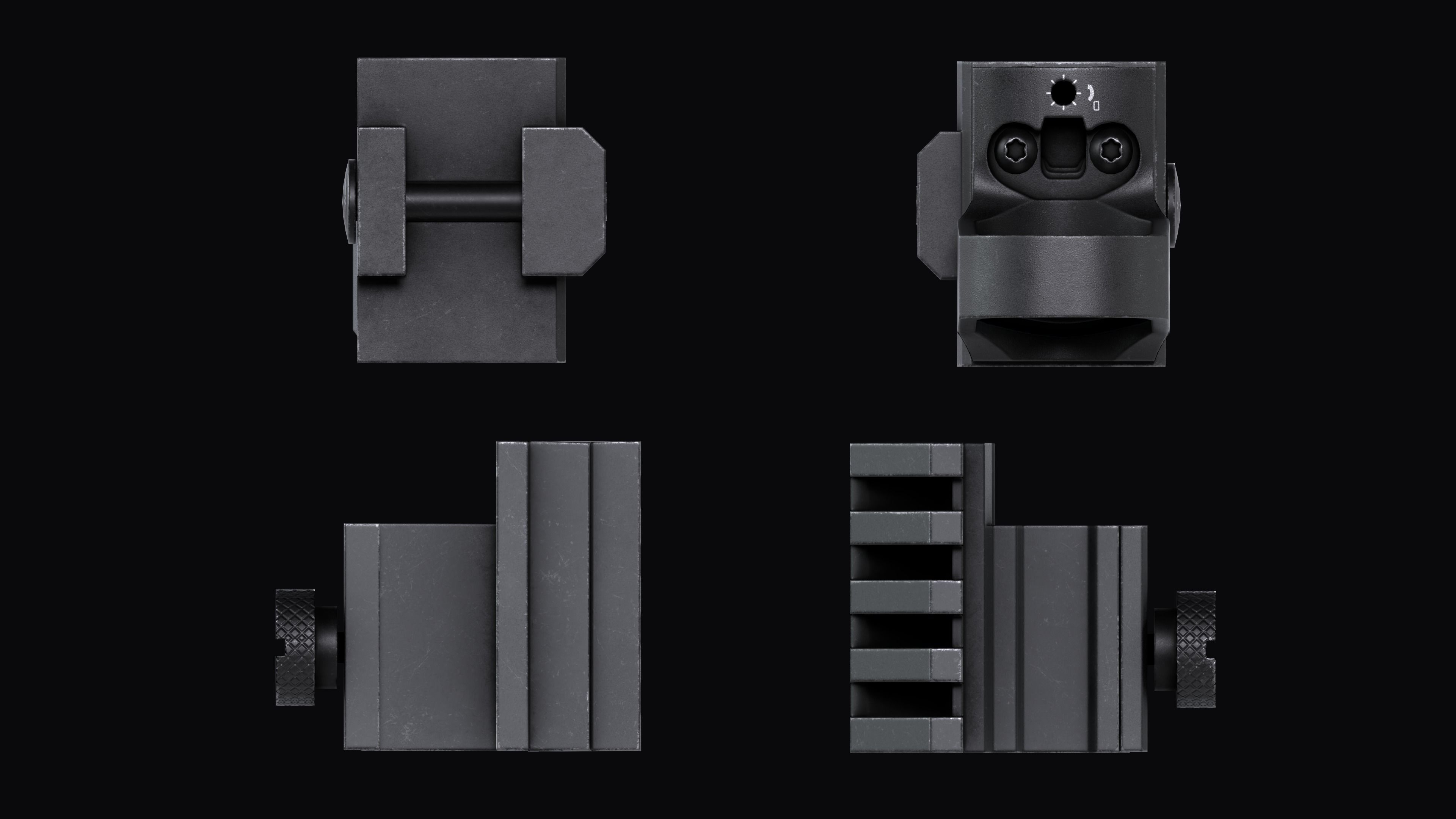 3D model Leupold DeltaPoint Red dot sight 45 Degree Angled VR / AR ...