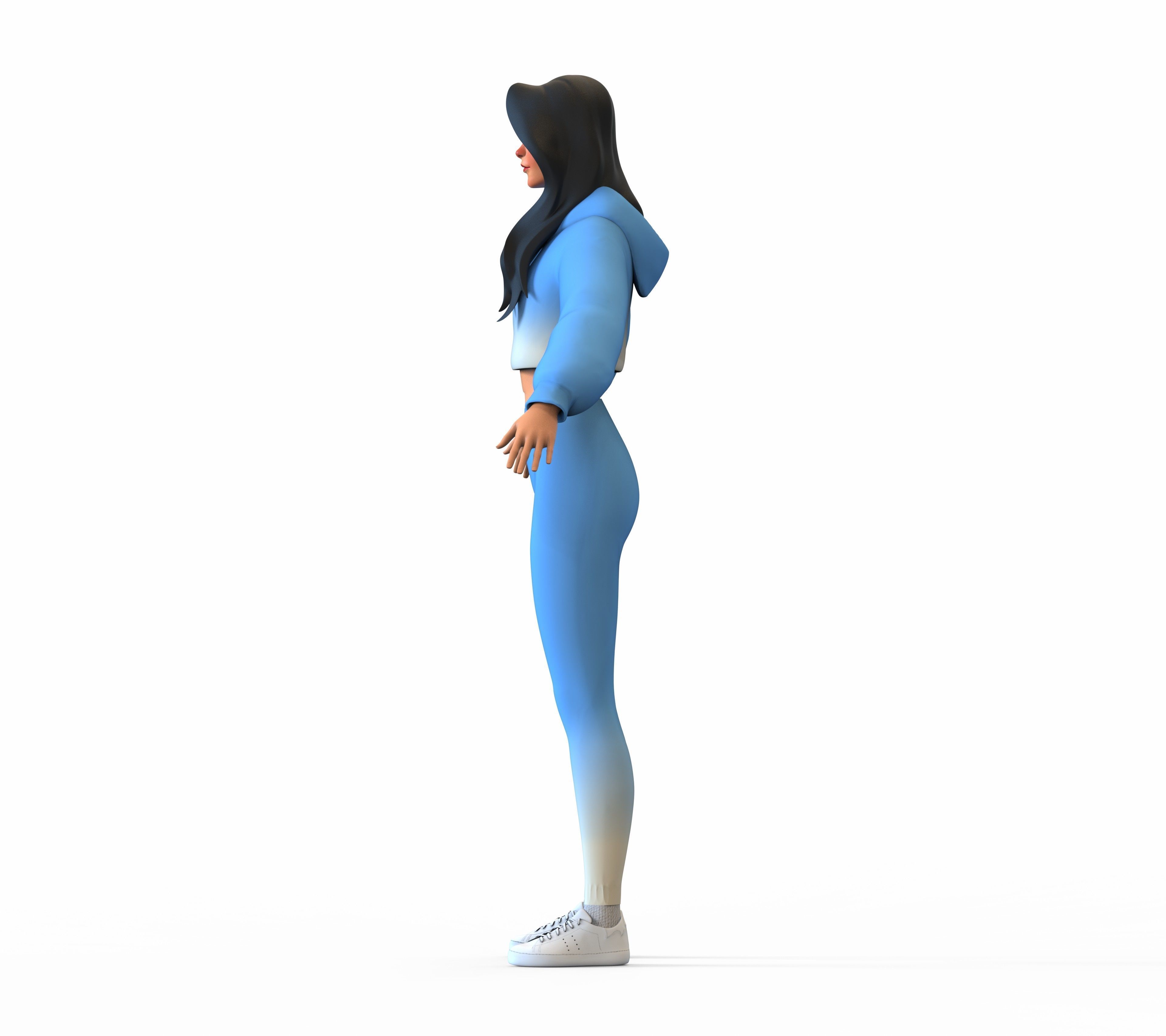 3D model cartoon character girl stylized VR / AR / low-poly | CGTrader