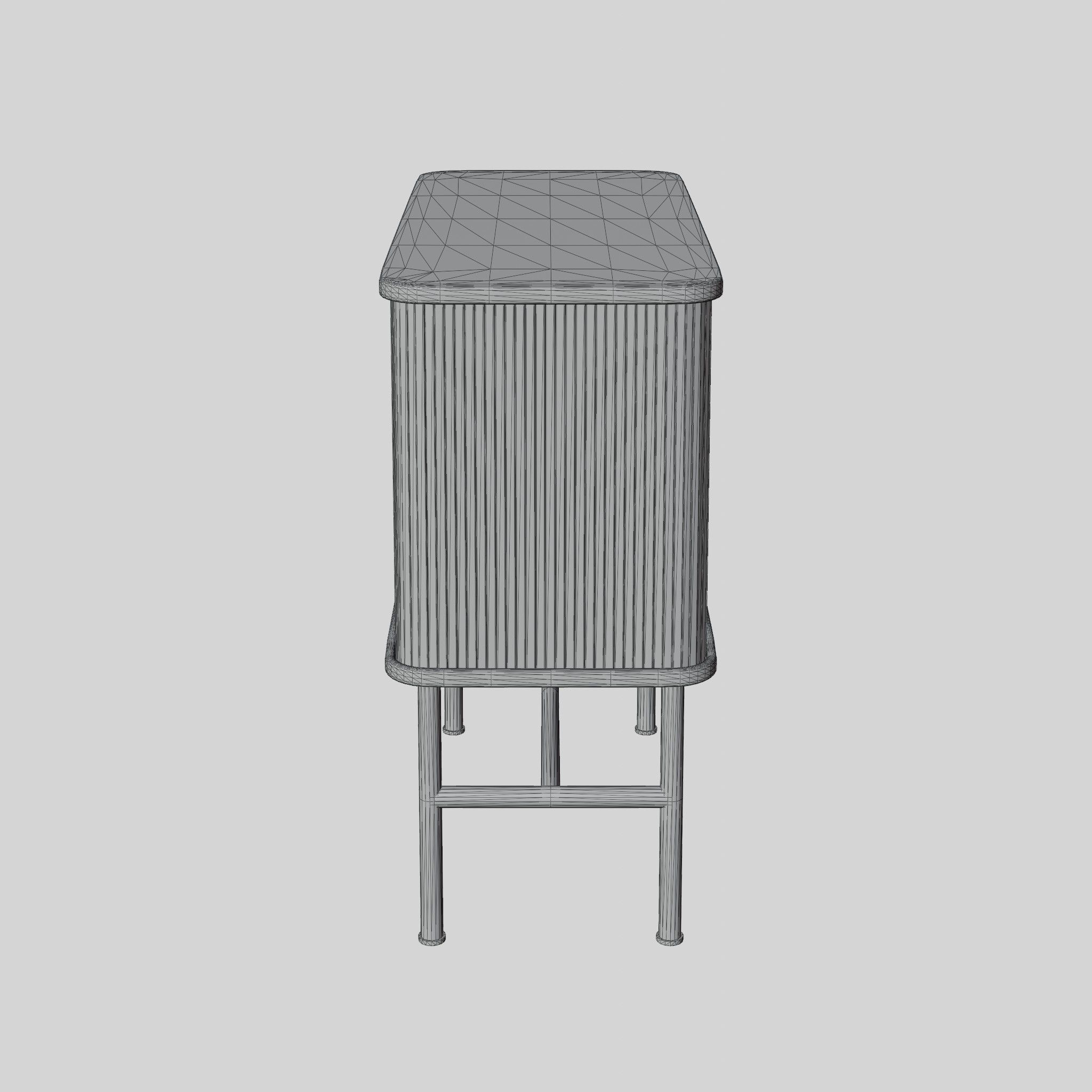 3D model 3D Model of a cabinet in MDF with lacquered ash veneer VR / AR ...