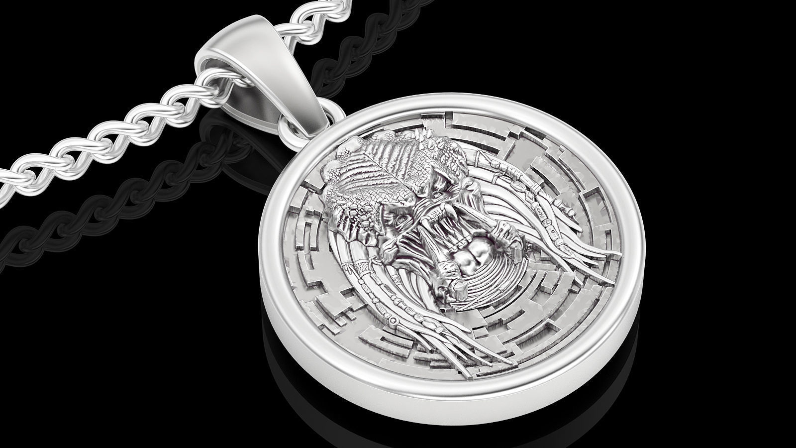 Predator pendant silver gold printable jewelry 3D model 3D model 3D ...