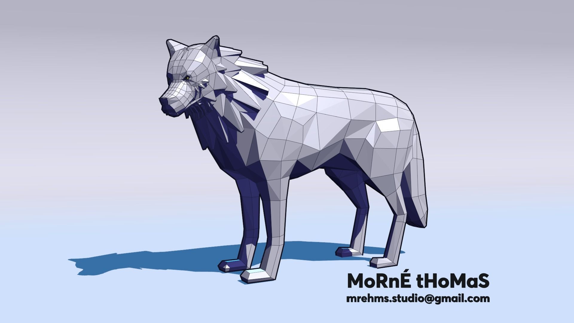 Poly Wolf free 3D model rigged | CGTrader