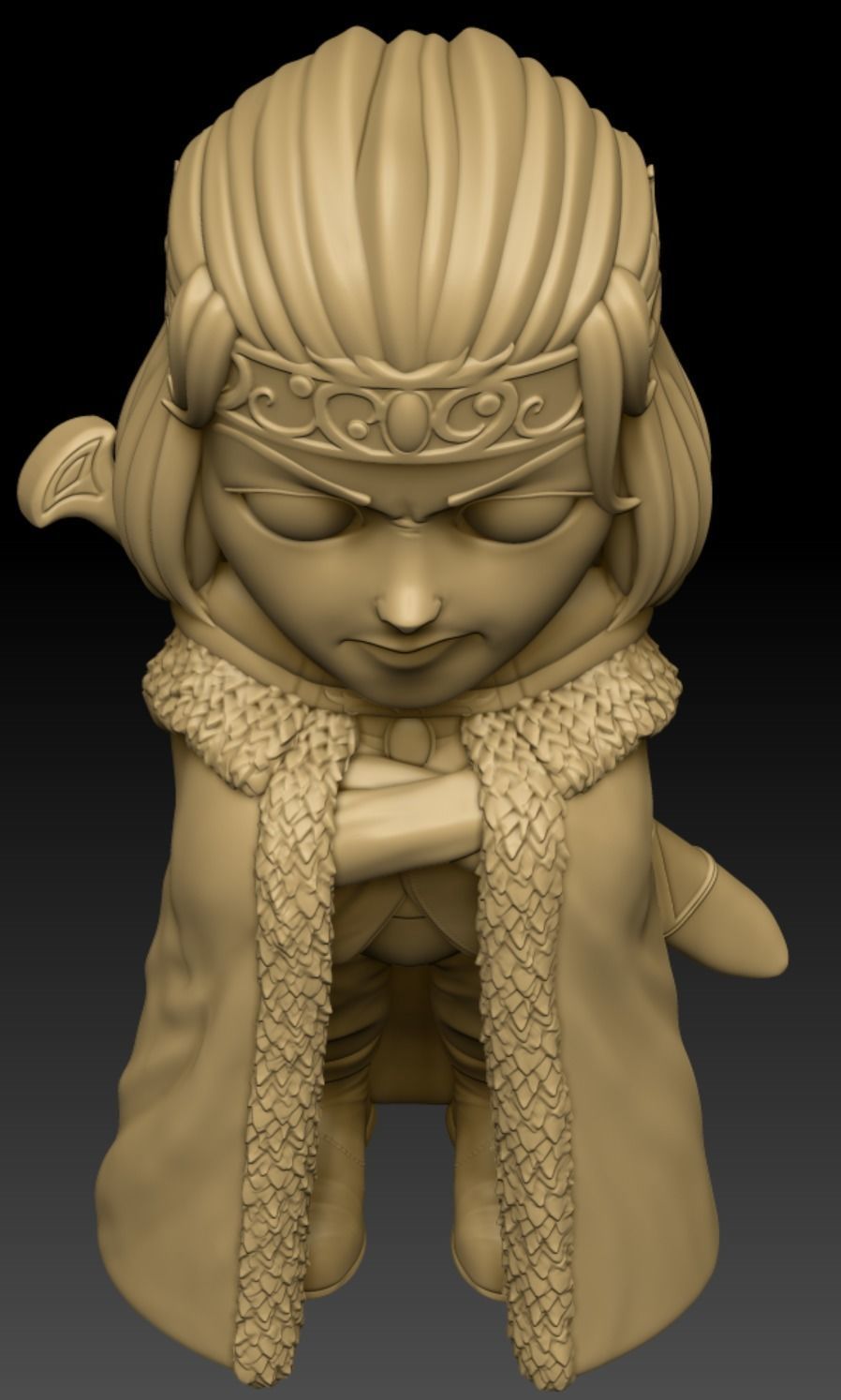 Alphadia Genesis King Augustine Cartoon Chubby Chibi Figure 3D model 3D ...