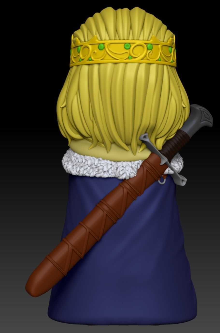 Alphadia Genesis King Augustine Cartoon Chubby Chibi Figure 3D model 3D ...