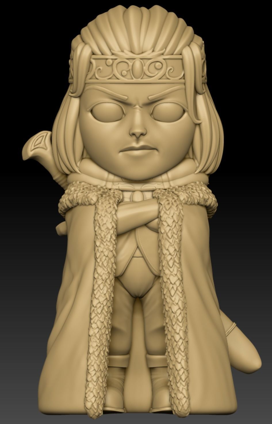 Alphadia Genesis King Augustine Cartoon Chubby Chibi Figure 3D model 3D ...