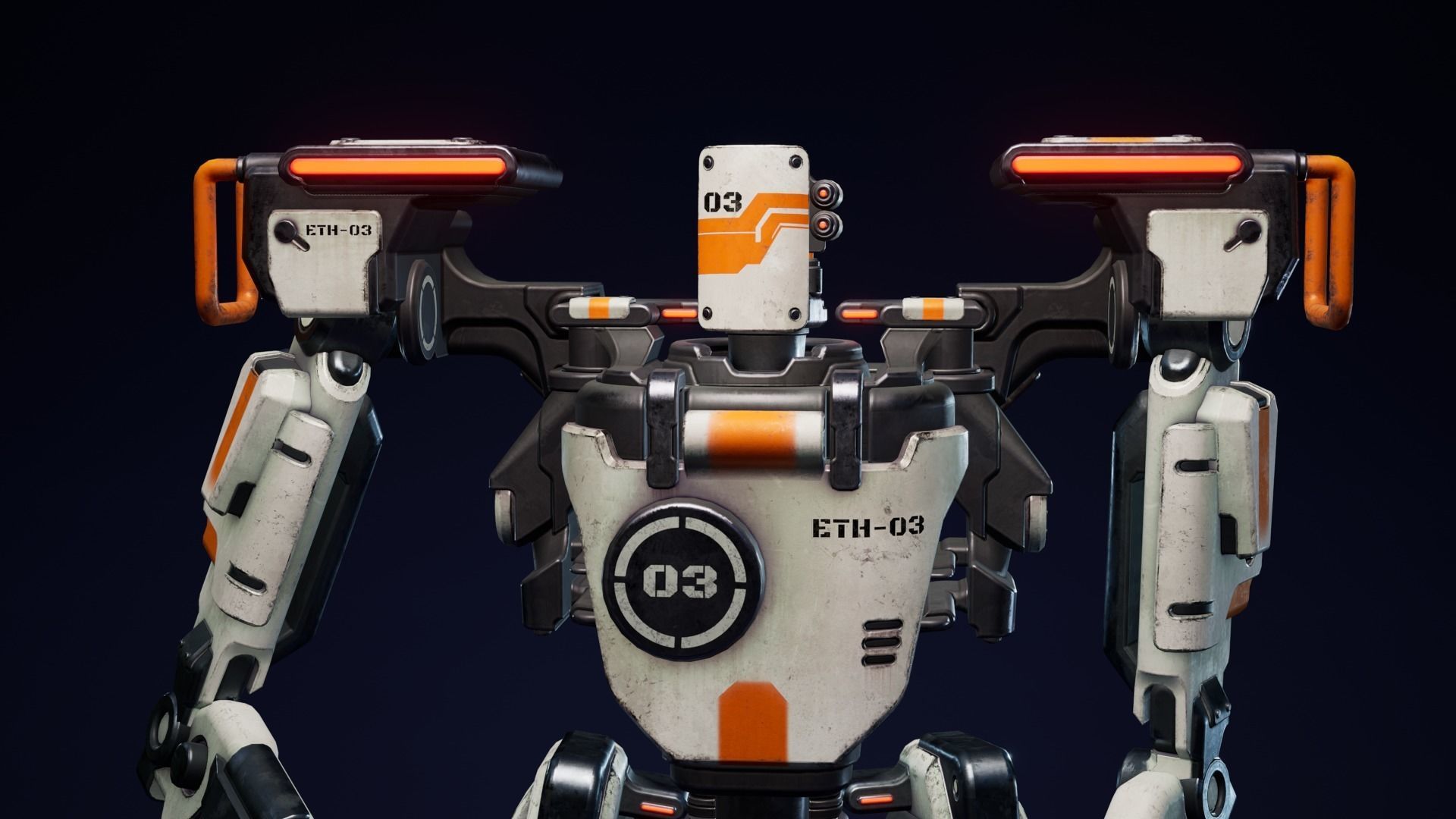 3D model Etasphera03 humanoid robot VR / AR / low-poly | CGTrader