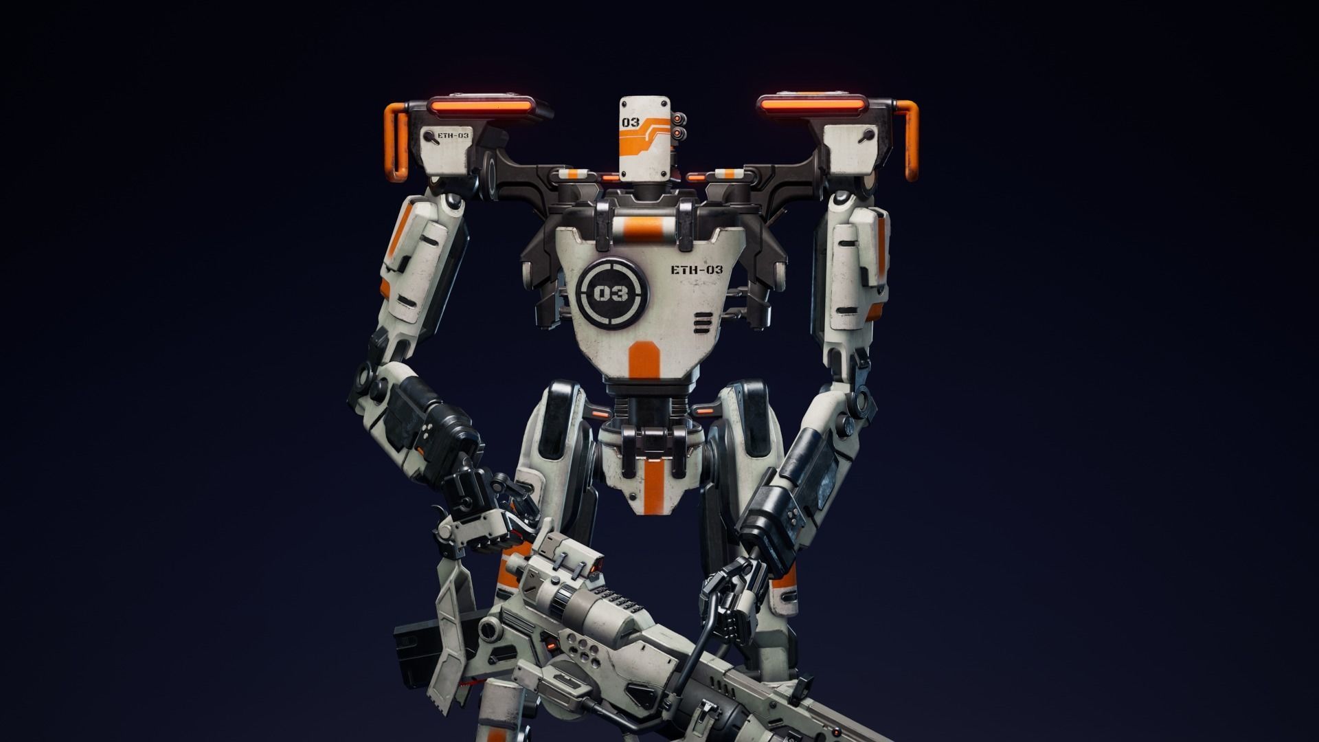 3D model Etasphera03 humanoid robot VR / AR / low-poly | CGTrader