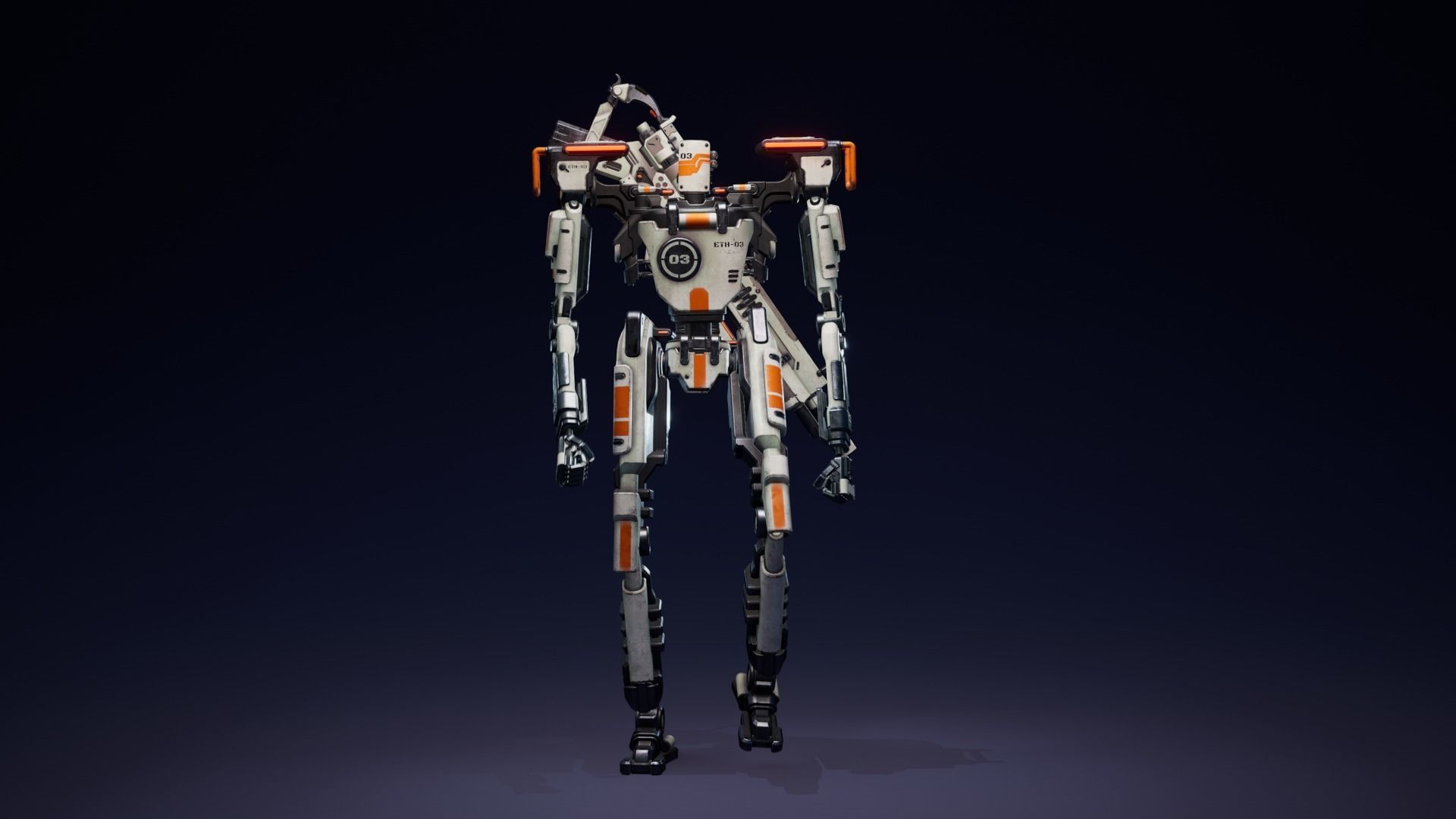 3D model Etasphera03 humanoid robot VR / AR / low-poly | CGTrader