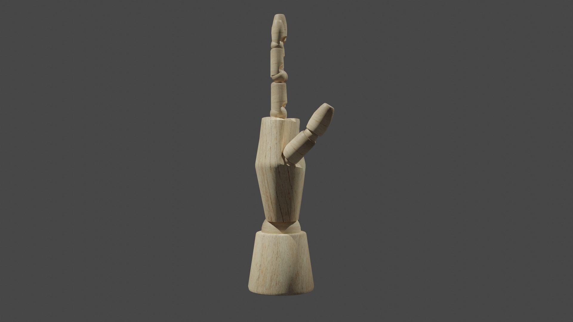 Wooden Hand Posable Articulated 3D model animated rigged | CGTrader