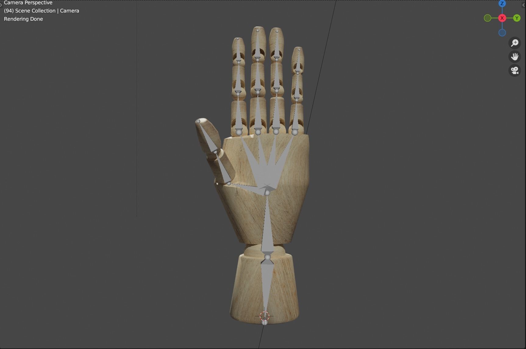 Wooden Hand Posable Articulated 3D model animated rigged | CGTrader
