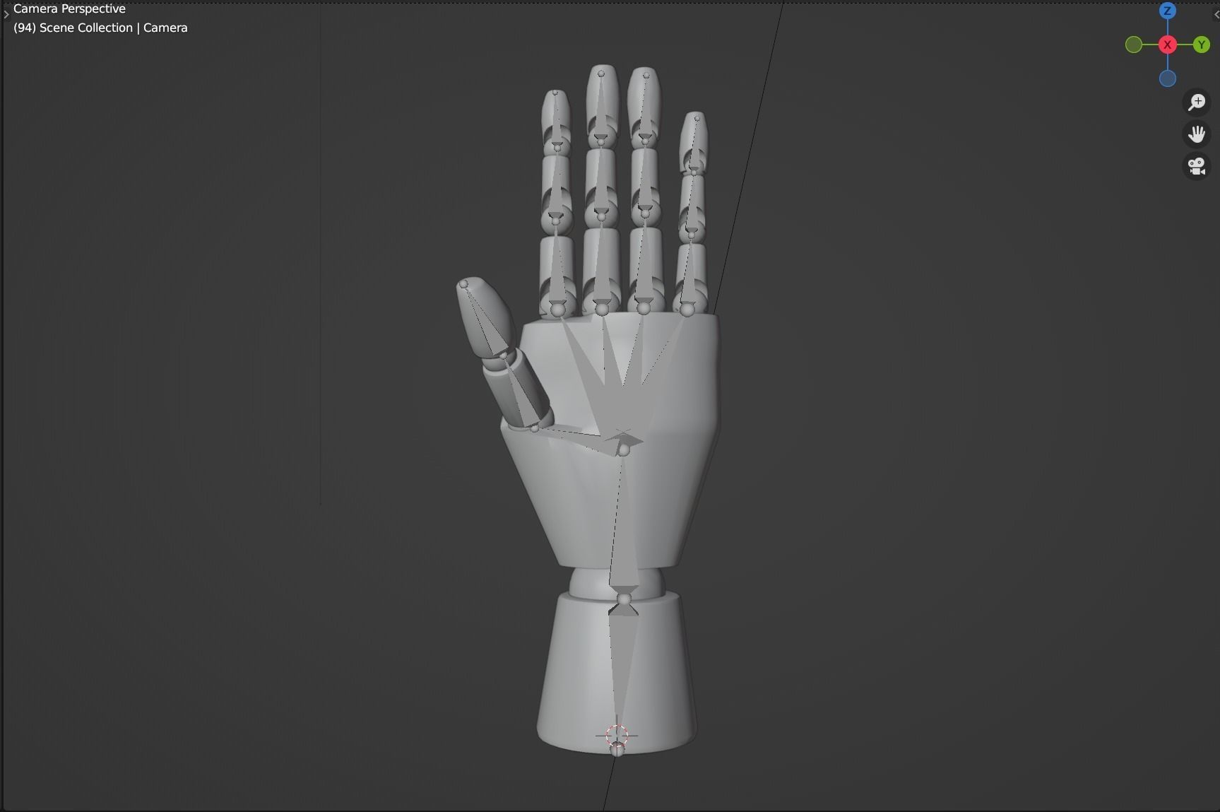 Wooden Hand Posable Articulated 3D model animated rigged | CGTrader