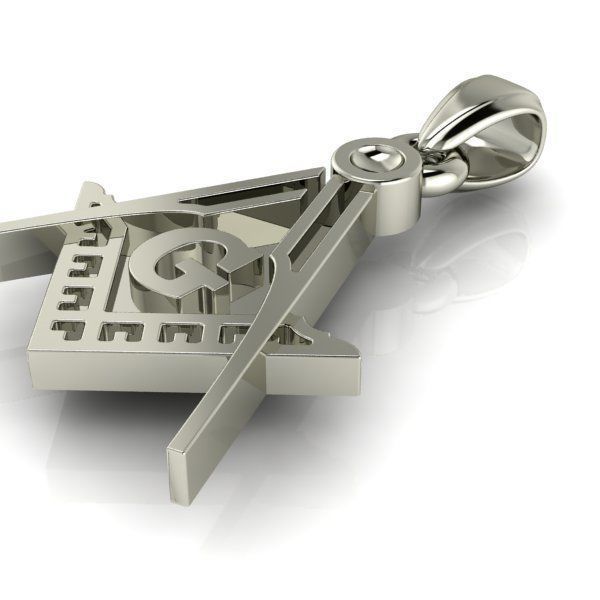The Square and Compasses Masonic Pendant 3D model 3D printable | CGTrader
