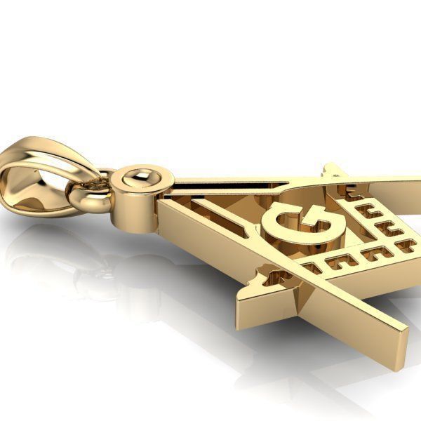 The Square and Compasses Masonic Pendant 3D model 3D printable | CGTrader