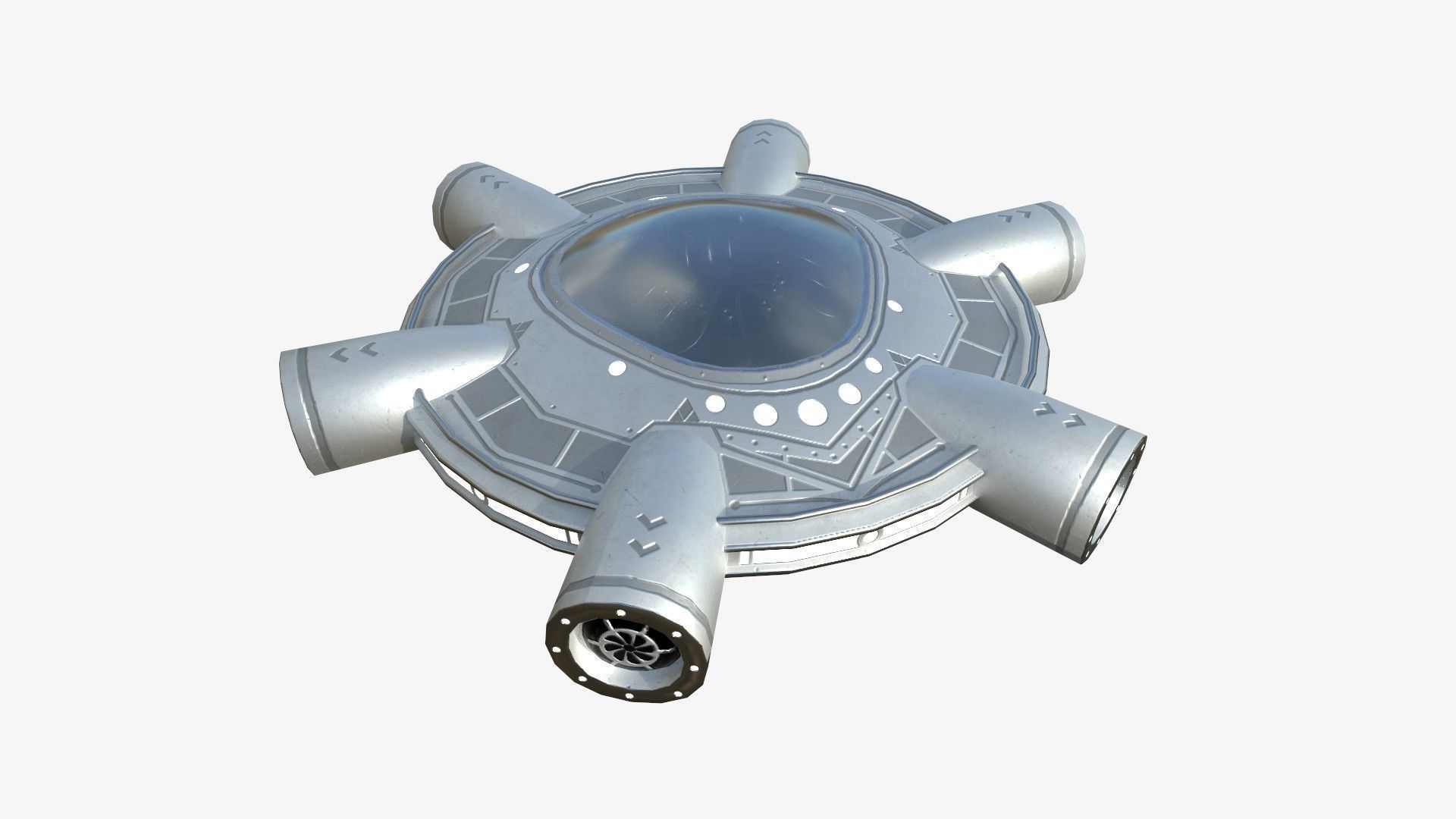 3D model Alien Spaceship UFO J01 Steel - Sci Fi Spacecraft Design VR ...