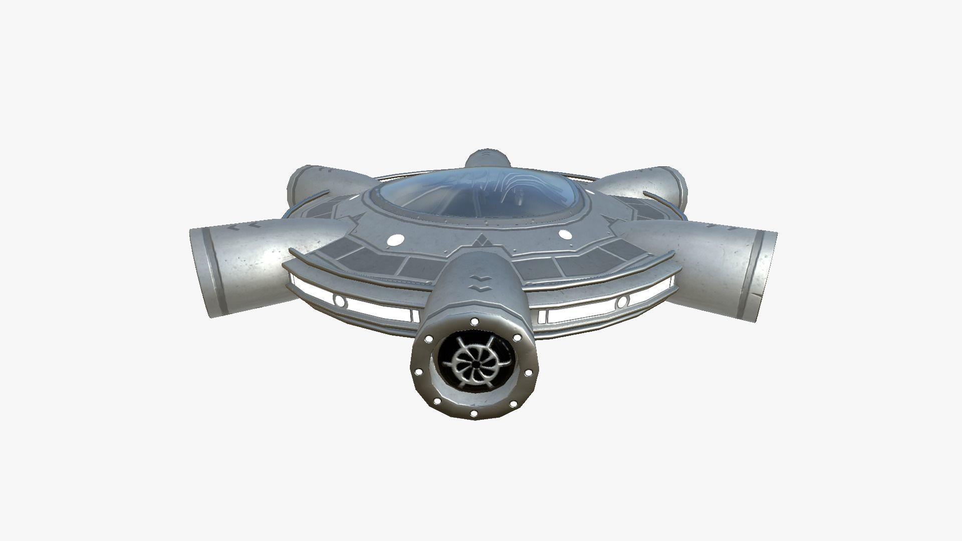 3D model Alien Spaceship UFO J01 Steel - Sci Fi Spacecraft Design VR ...