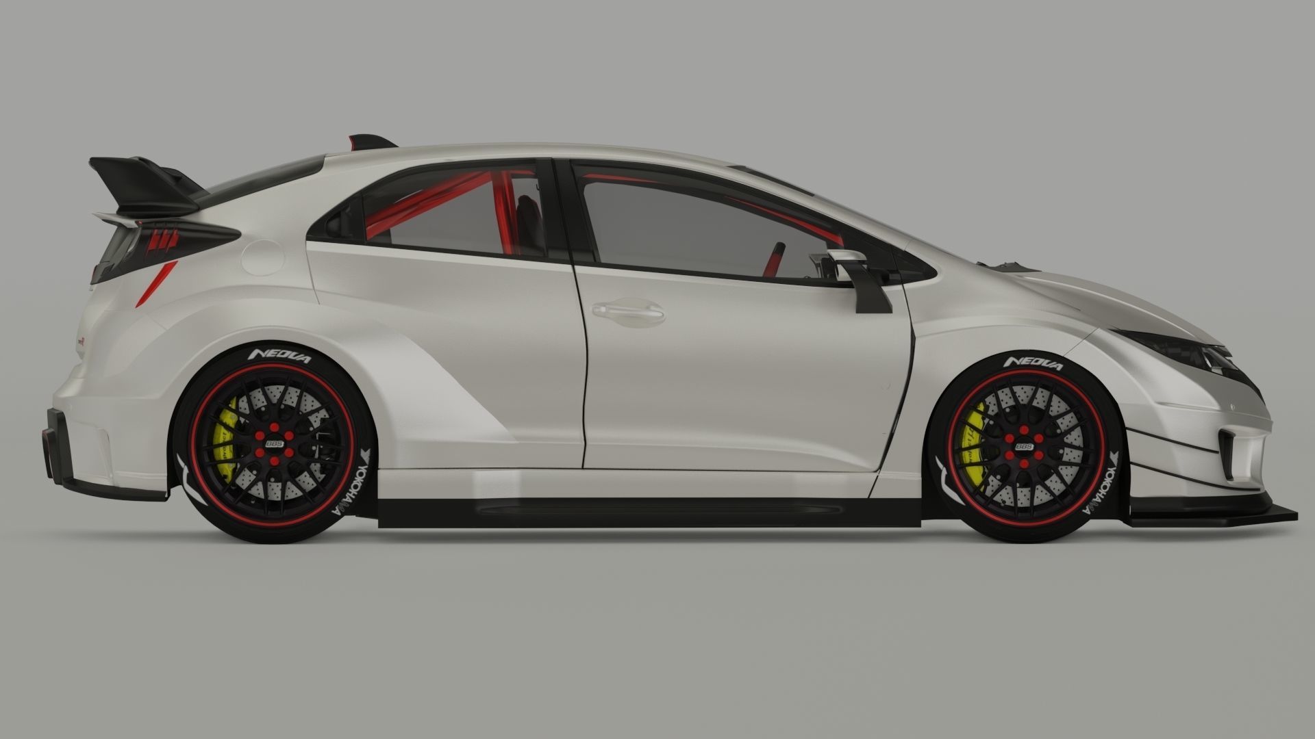 Civic Type R 2015 Custom Widebody Kit 3D model | CGTrader