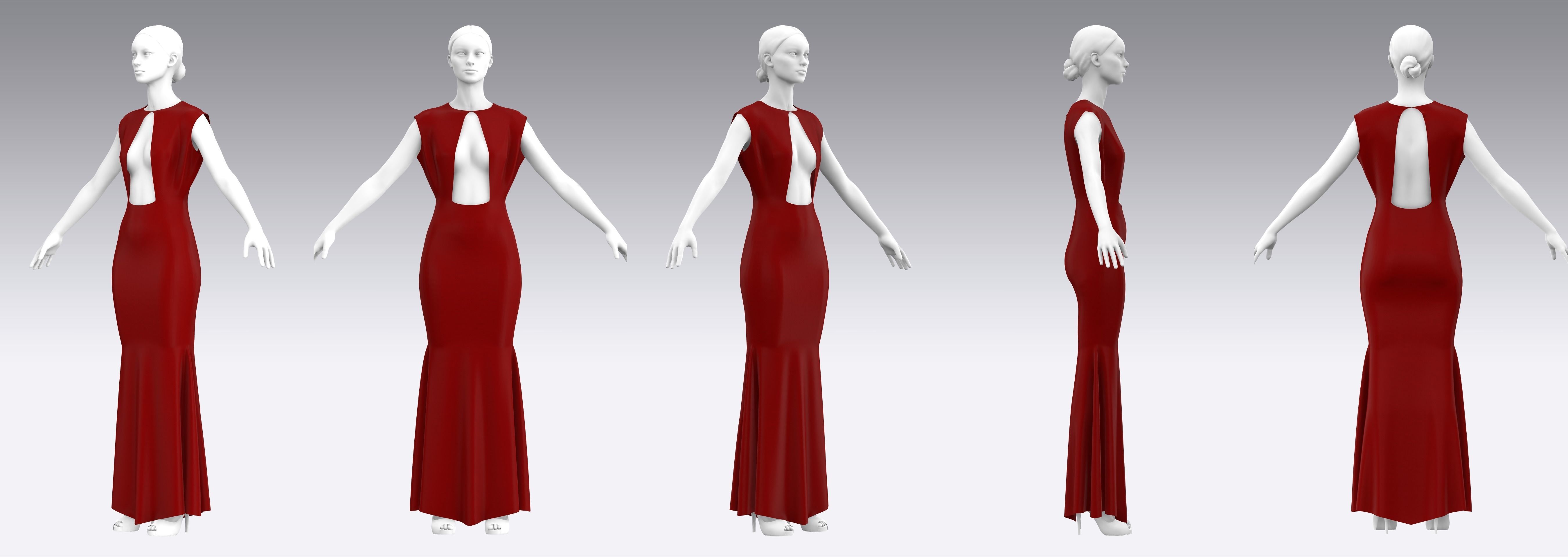 Dress Outfits MD CLO 3D ZPRJ ZPAC project files 3D model | CGTrader