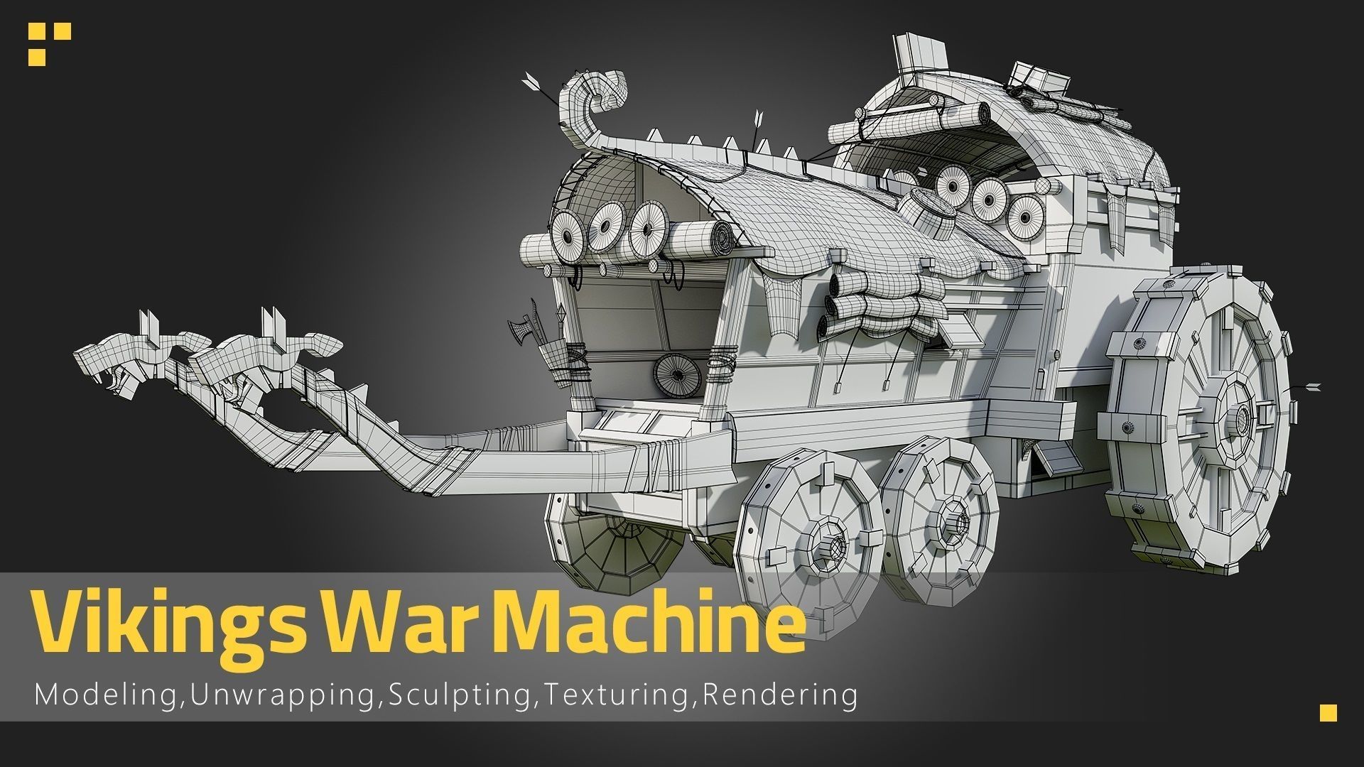 3D model Vikings War Machine - Tutorial and Asset VR / AR / low-poly ...