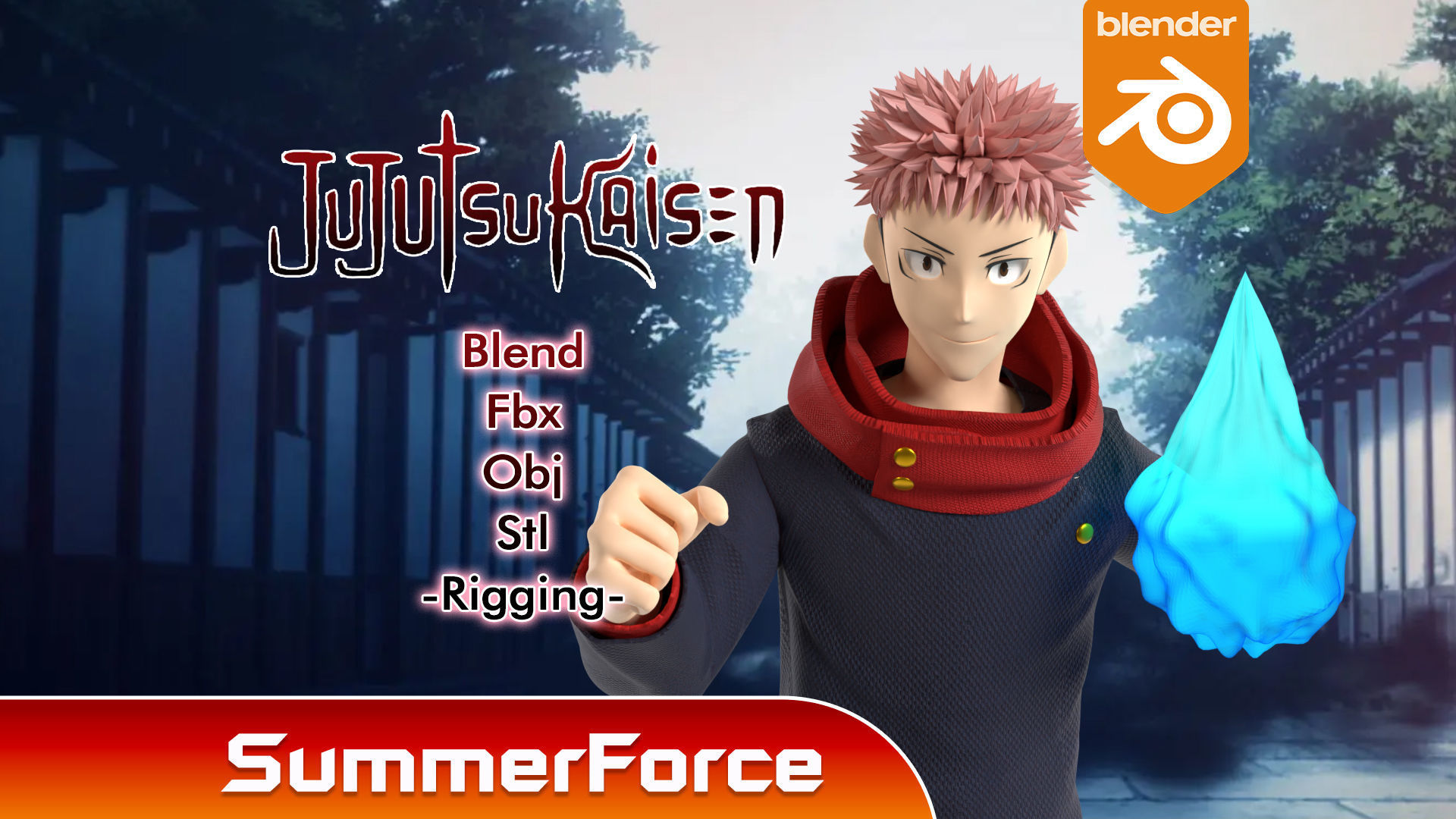 Yuji Itadori - Jujutsu Kaisen 3D model rigged | CGTrader