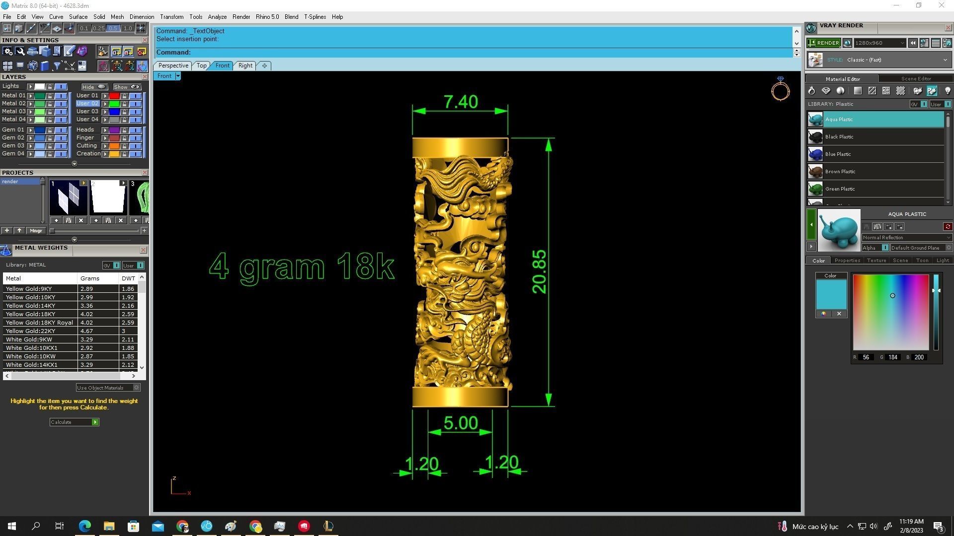 A4628 Chinese Dragon Wrap Leather Necklace 3D Model 3D model 3D ...