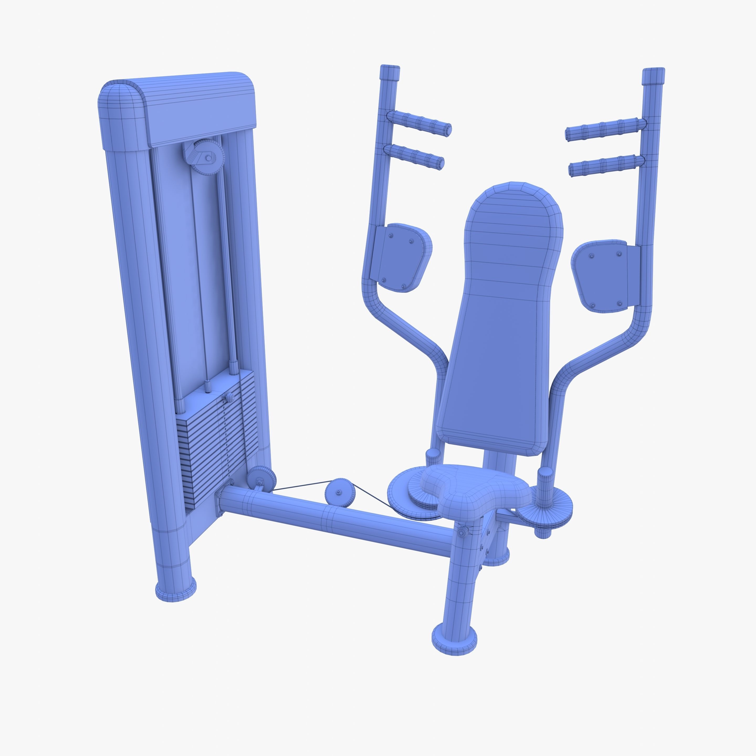 Pec deck machine 3D model | CGTrader