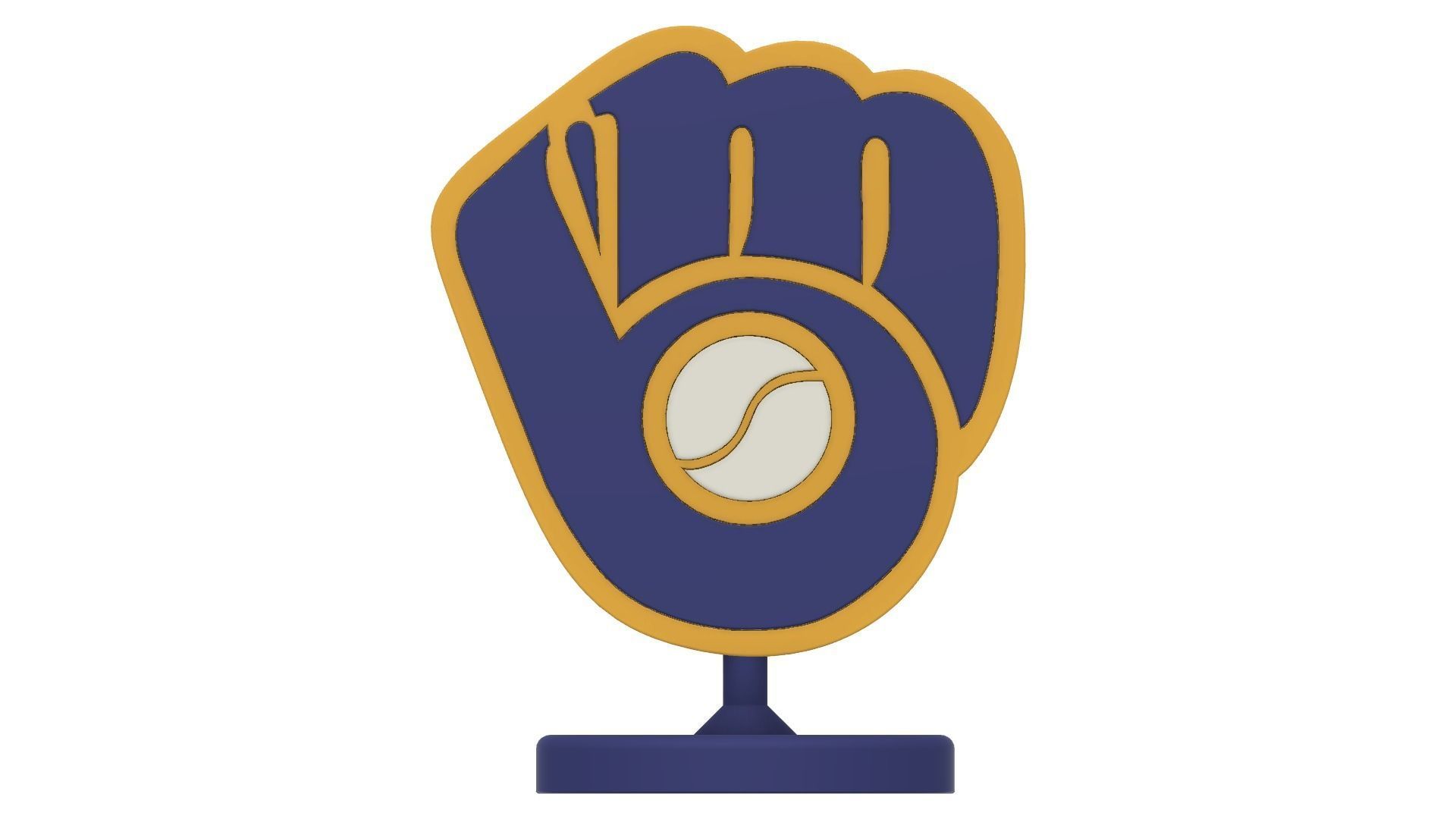 Milwaukee Brewers Stand Logo 3D model 3D printable | CGTrader